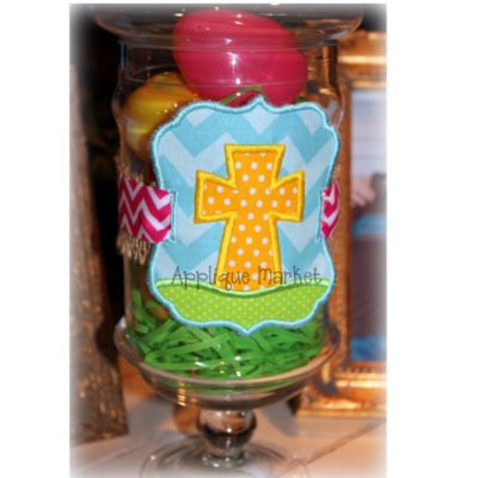 Machine Embroidery Design Applique Cross Label/tag INSTANT - Etsy