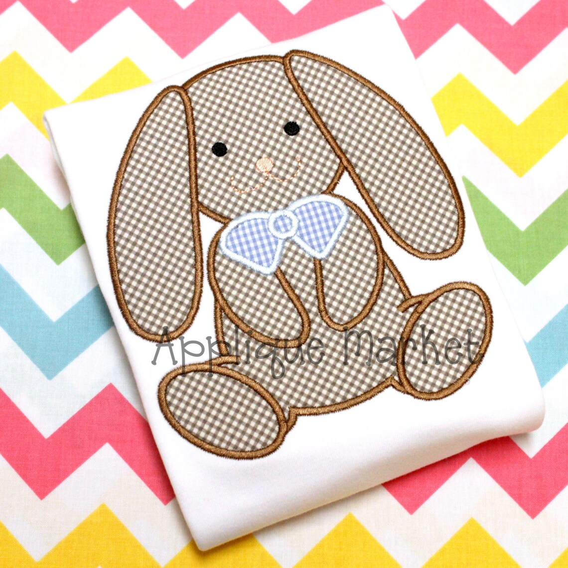 Machine Embroidery Design Applique Bunny Sitting INSTANT - Etsy