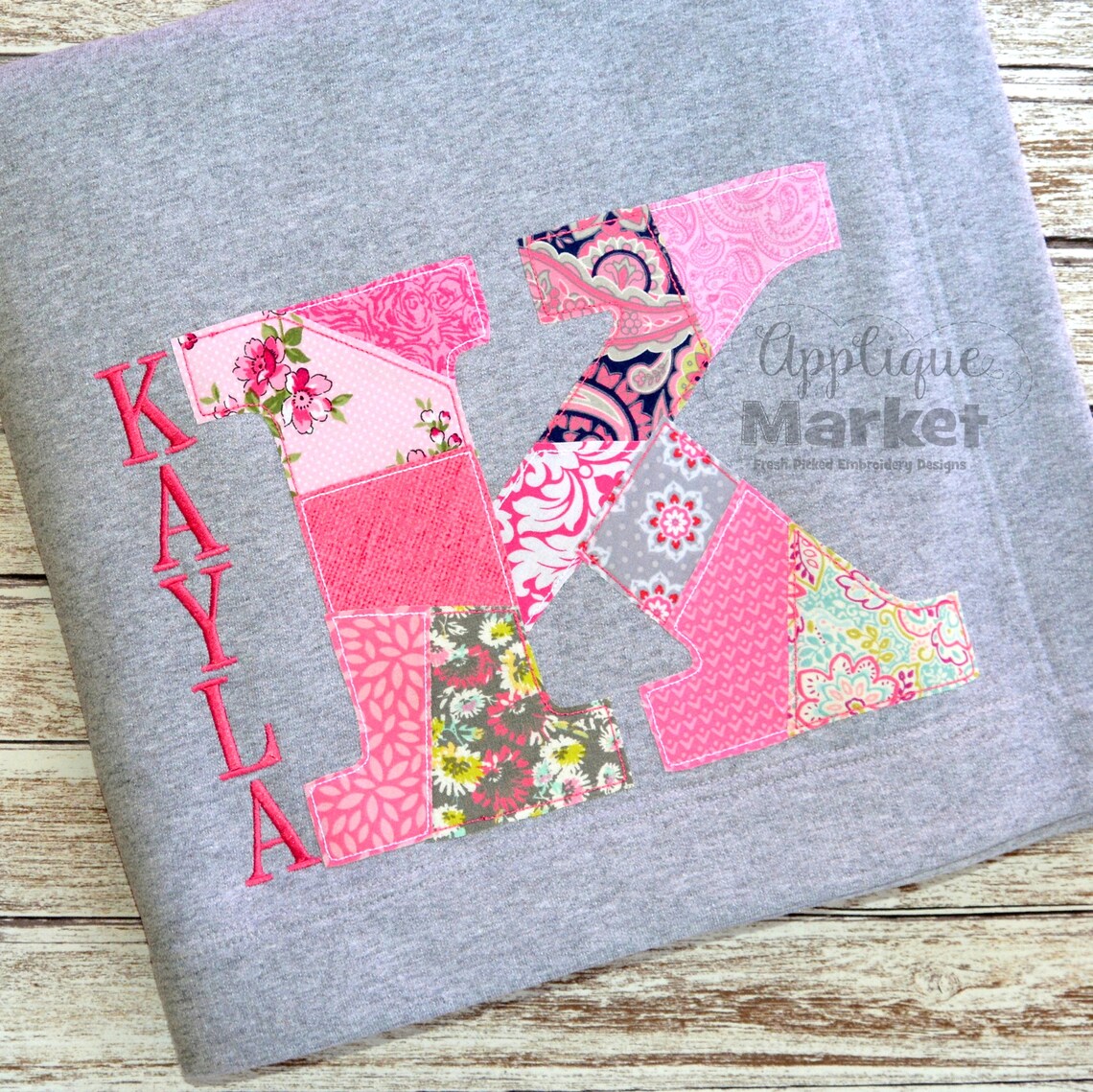 Machine Embroidery Design Applique Patchwork Serif Applique Alphabet ...
