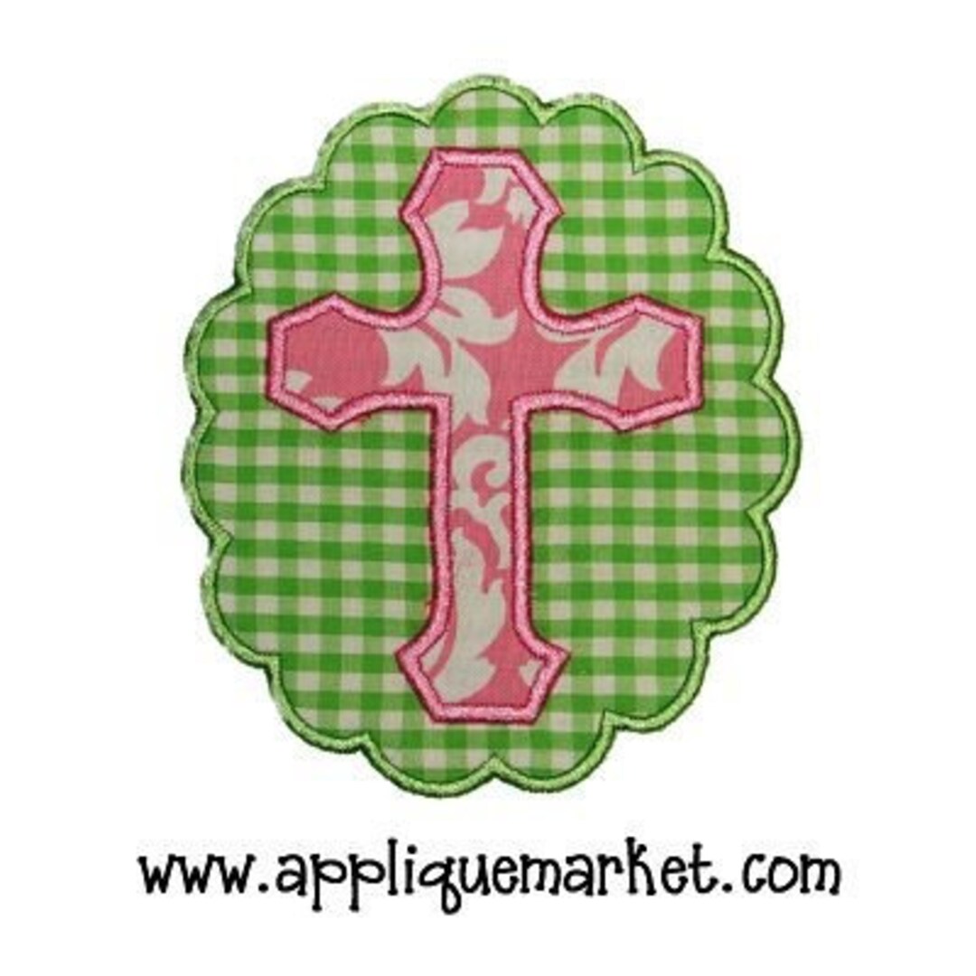 Machine Embroidery Design Applique Cross With Patch Stitch INSTANT ...