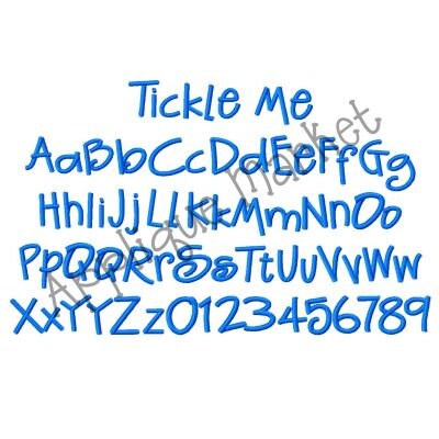 Machine Embroidery Design Font Tickle Me INSTANT DOWNLOAD | Etsy