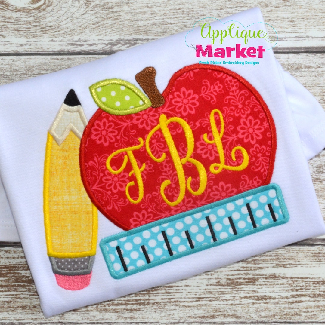 Machine Embroidery Design Embroidery Apple Frame Applique INSTANT ...