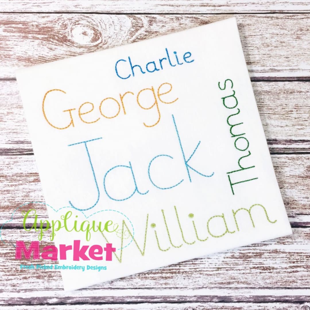 Machine Embroidery Design Vintage Print Alphabet Font INSTANT DOWNLOAD ...