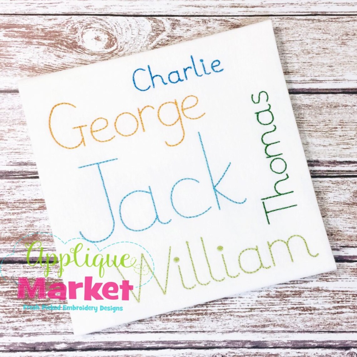 Machine Embroidery Design Vintage Print Alphabet Font INSTANT - Etsy