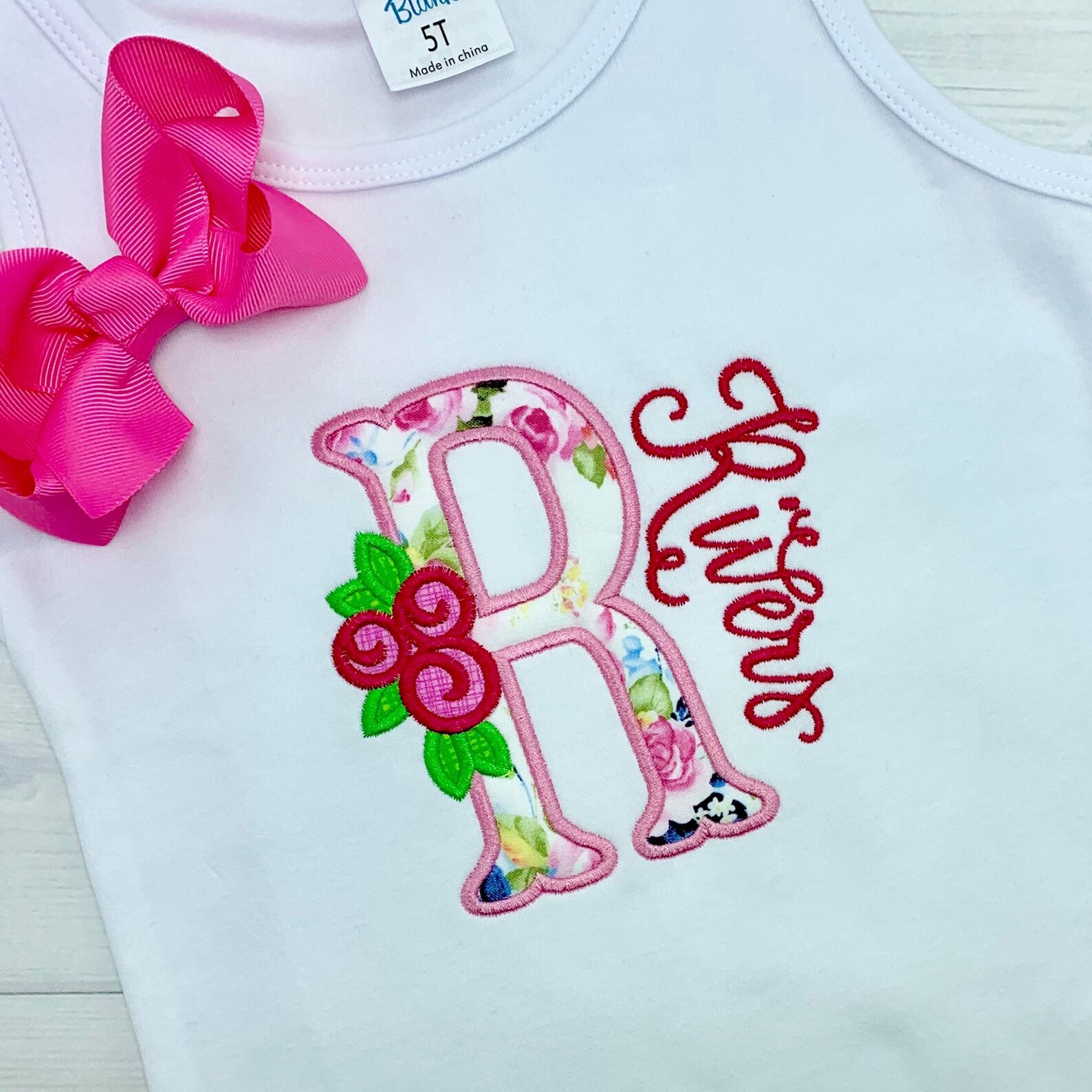 Machine Embroidery Design Fishtail Rose Applique Font INSTANT DOWNLOAD ...