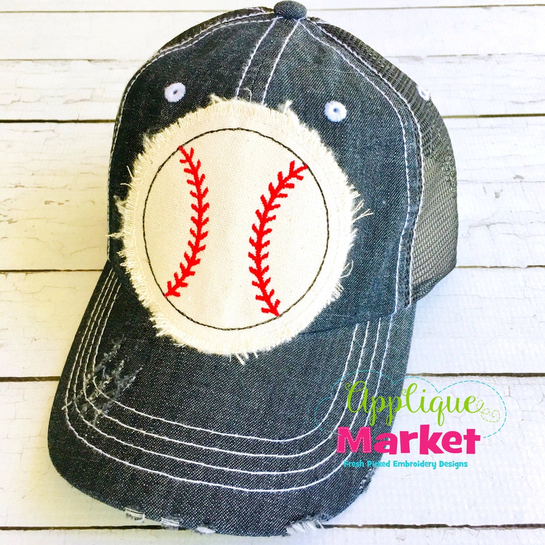 Machine Embroidery Applique Design Baseball Hat Patch INSTANT DOWNLOAD ...
