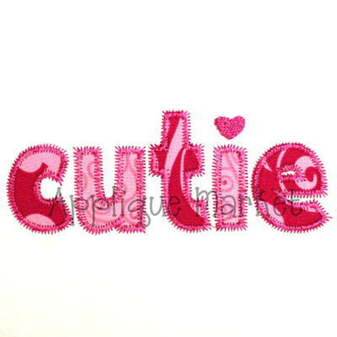 Machine Embroidery Design Applique Cutie INSTANT DOWNLOAD - Etsy