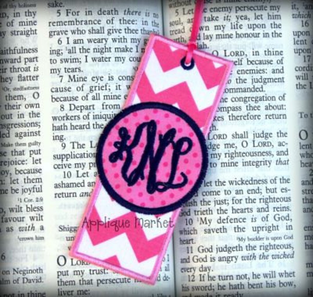 Machine Embroidery Design Applique Circle Bookmark INSTANT DOWNLOAD - Etsy