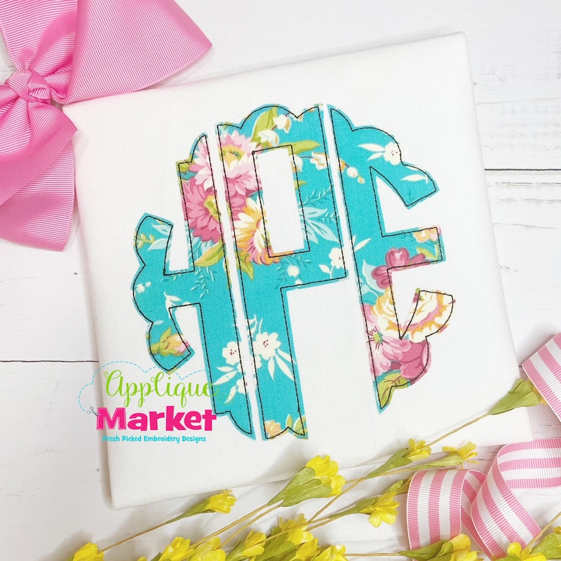 Monogram Applique Design - Etsy