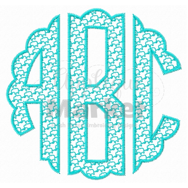 Monogram Scallop - Etsy