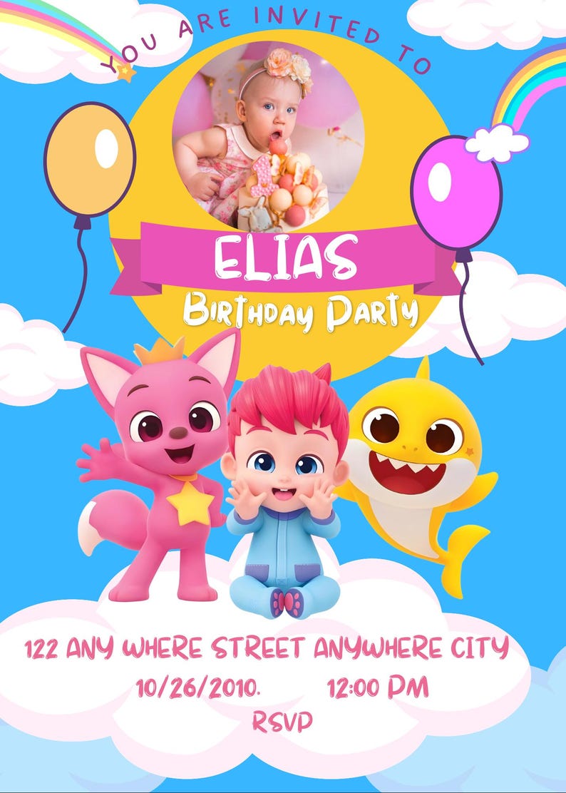 BEBEFINN Birthday Invitation Templates Instant Download, Printable, and ...