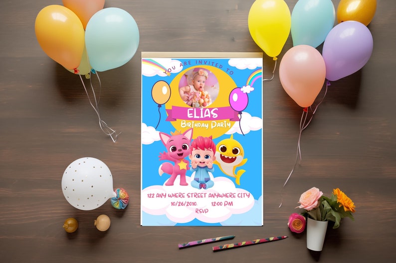 BEBEFINN Birthday Invitation Templates Instant Download, Printable, and ...