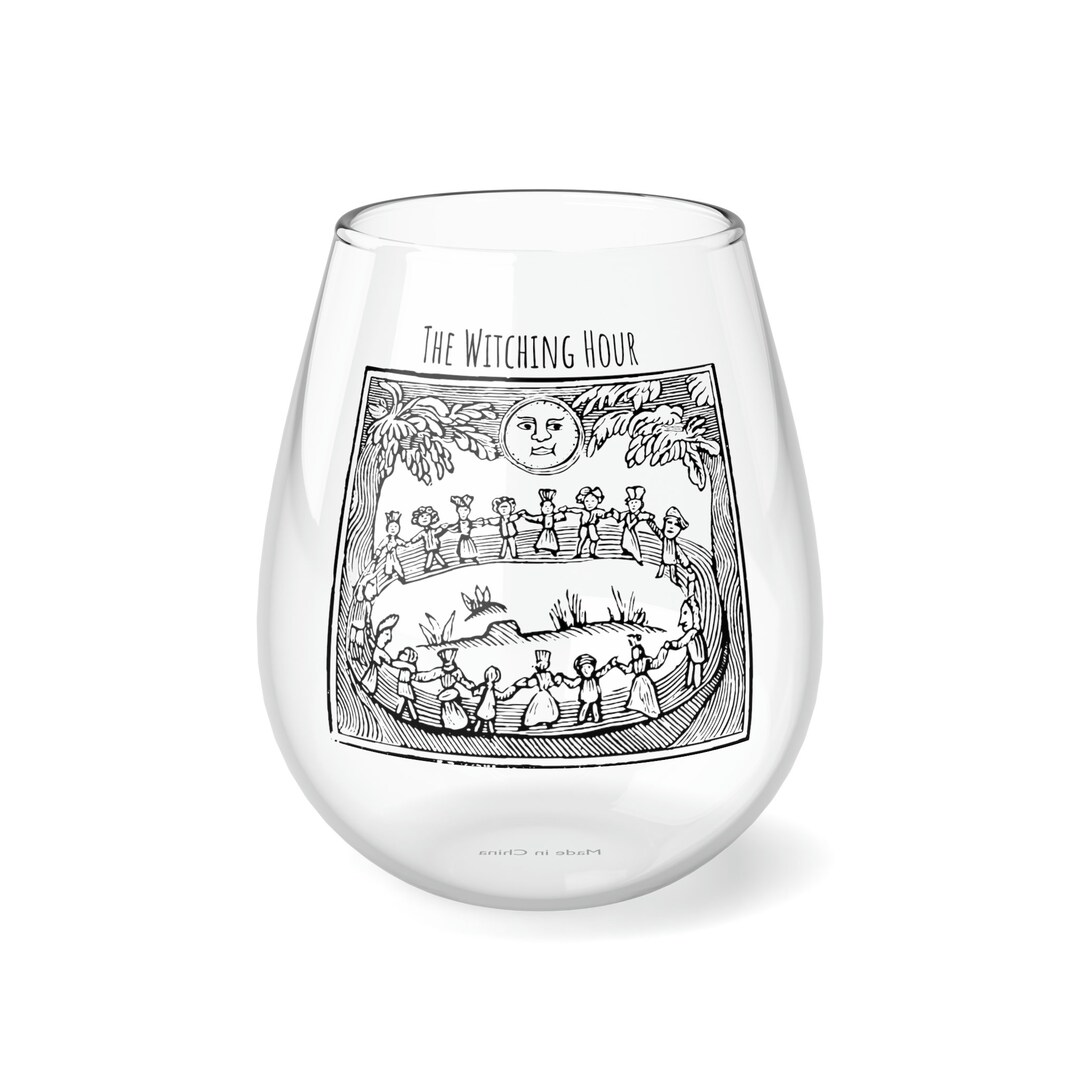 Witching Hour Wine Glass, Witches, Halloween, Spooky, Coven Stemless ...
