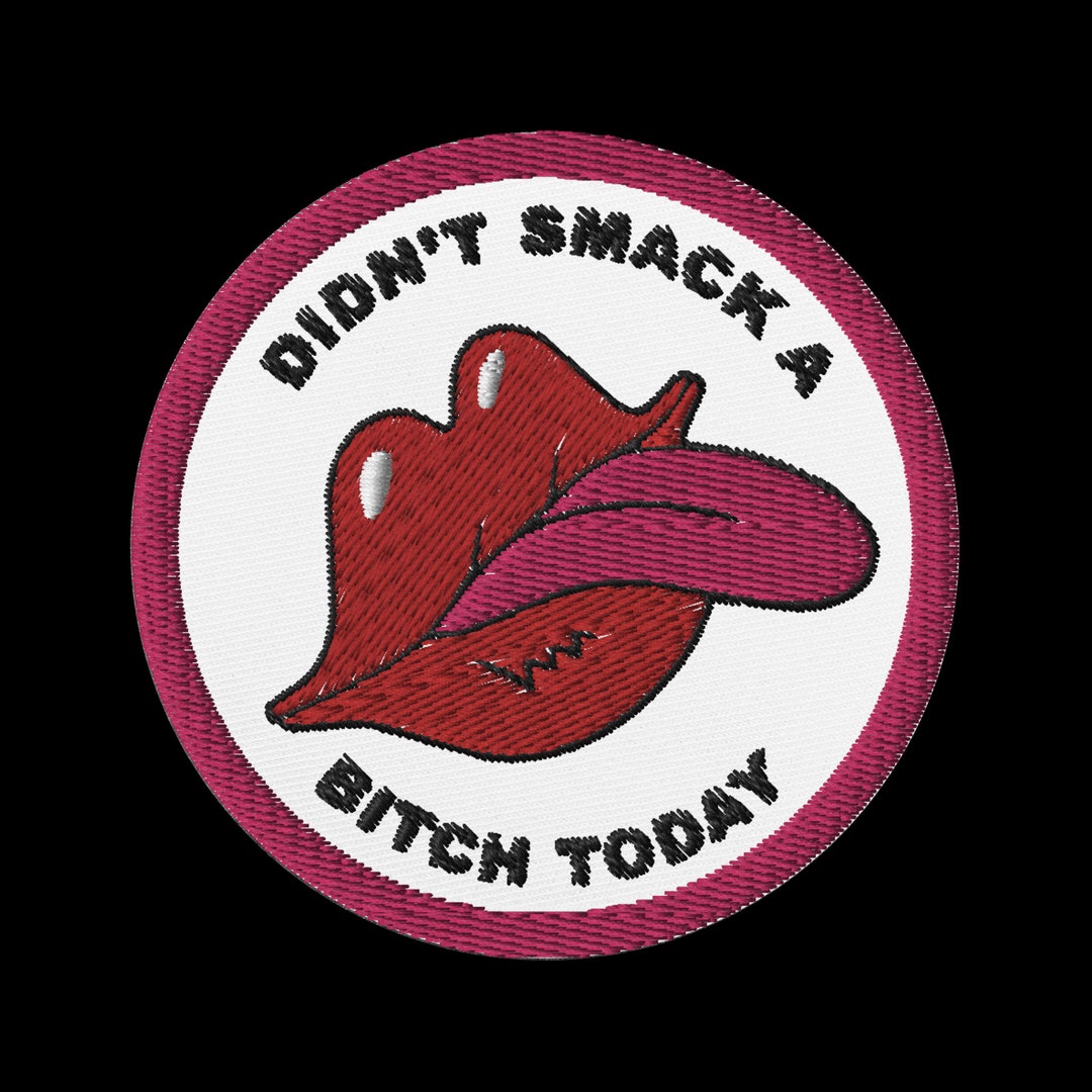 Adult Merit Patch, Didn't Smack a Bitch Today, Adulting is Hard, Funny Embroidered Patches - Etsy