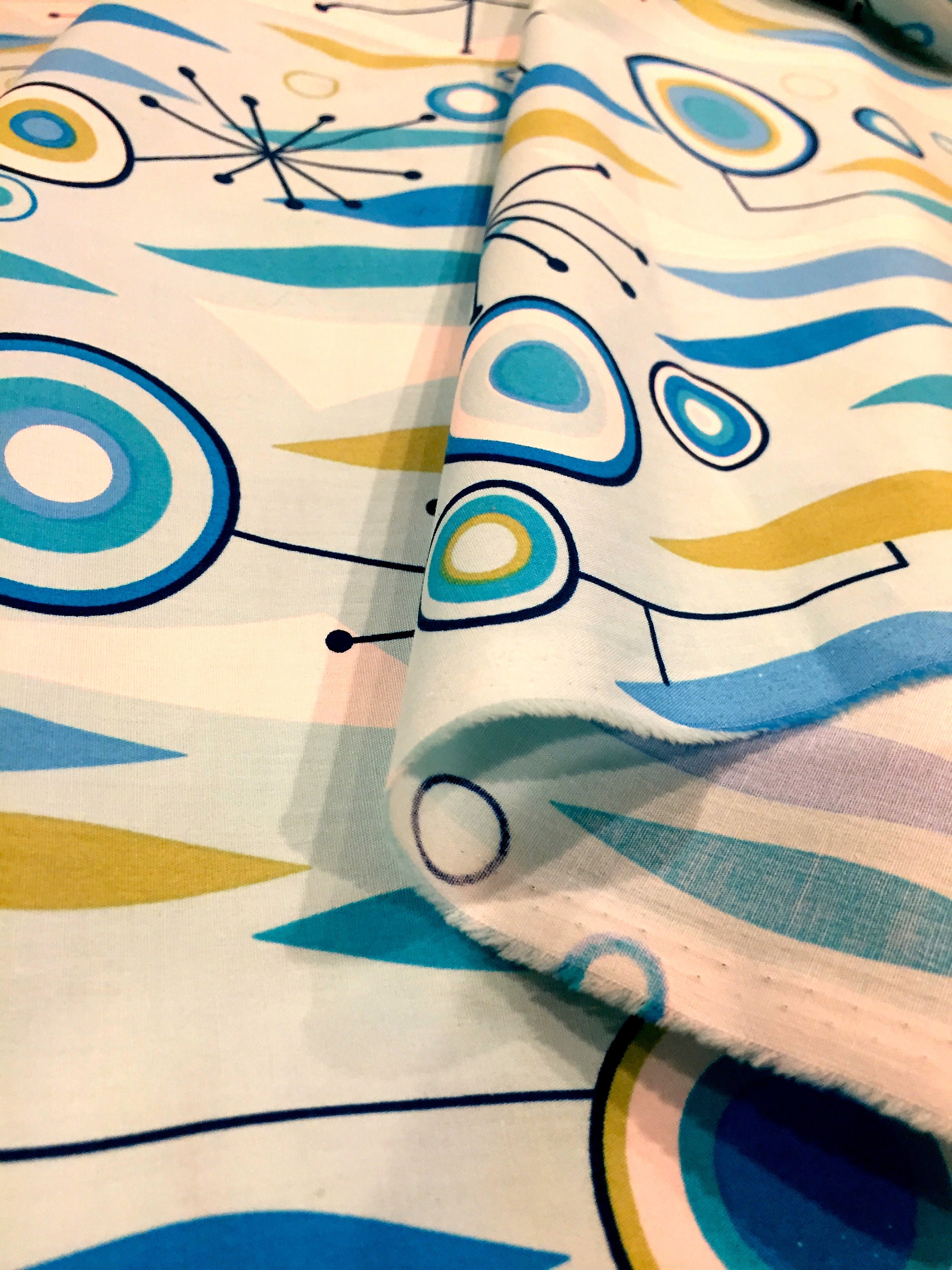 Fab 50s Atomic MCM Fabric/ George Jetson Chic Cotton Yardage for Home ...