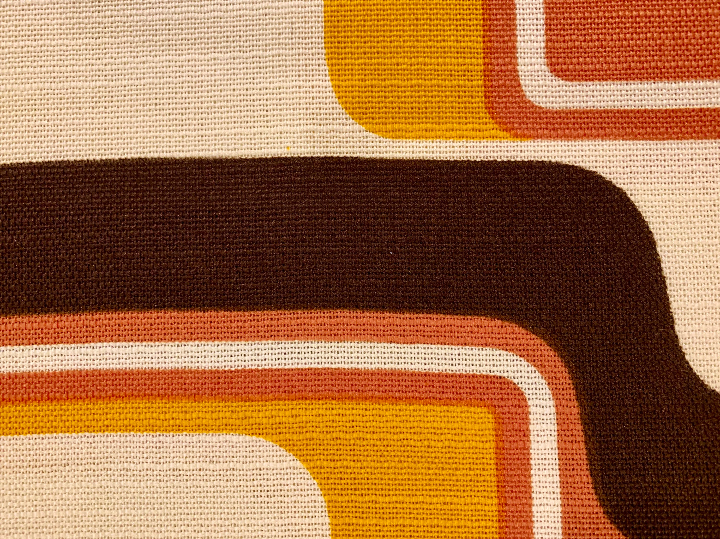 Mod 70s Hippie Fabric with an Abstract Stripe Design/ Fab Acrylic ...