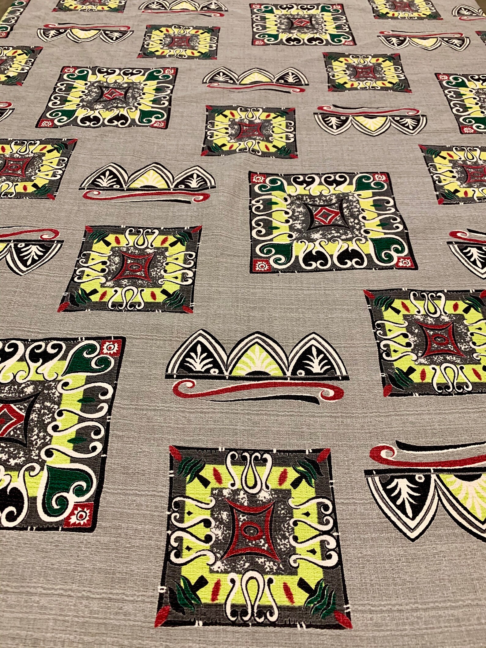 50s Mid Century Mod Atomic Tiki Fabric/ Eames Era Abstract | Etsy