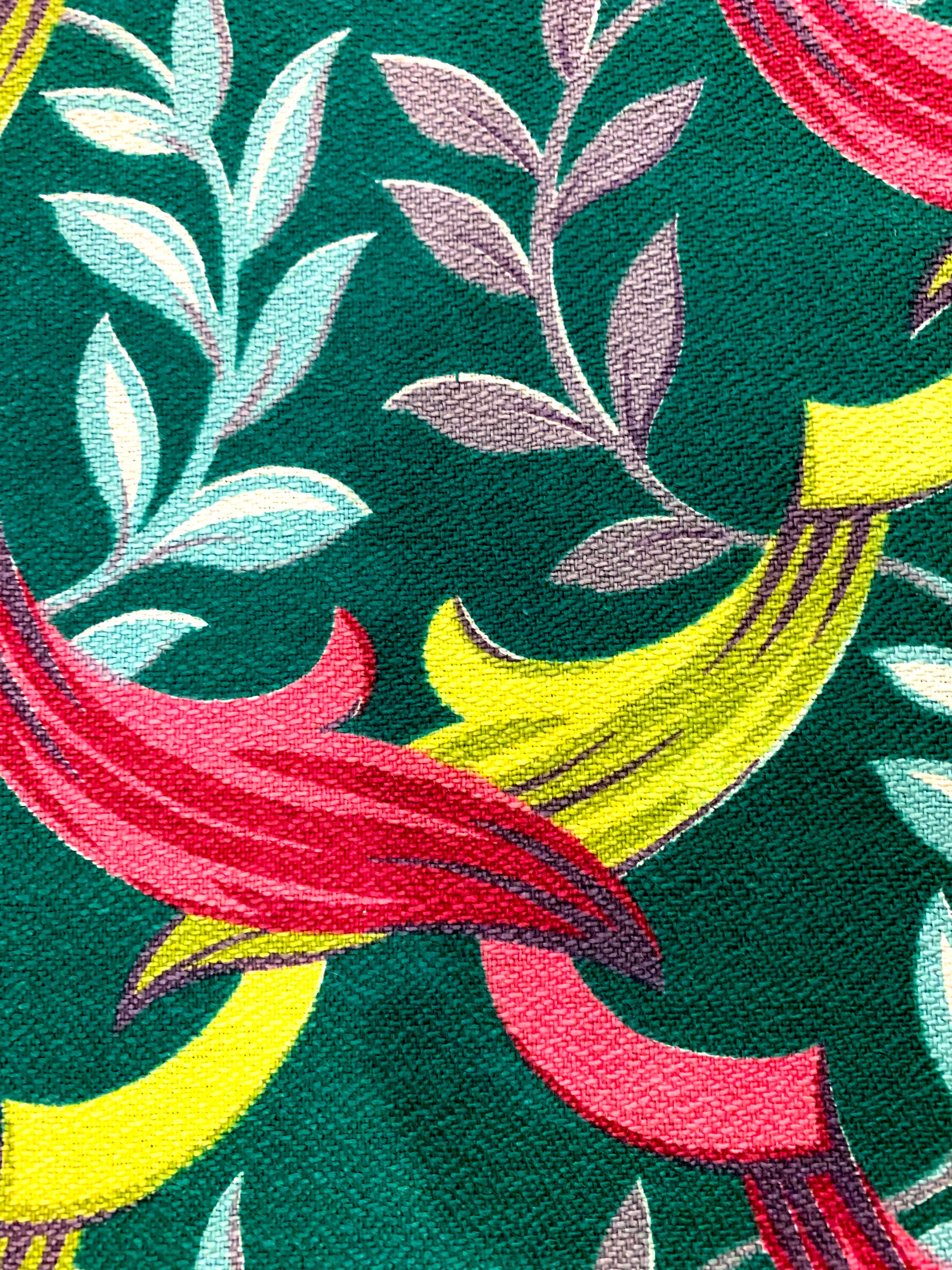 Spectacular 50s MCM Barkcloth Fabric/ Eames Era Design Ribbons and ...