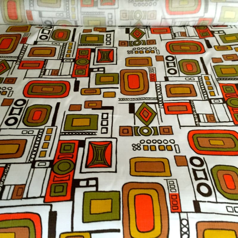 Vintage Barkcloth Fabric - Etsy