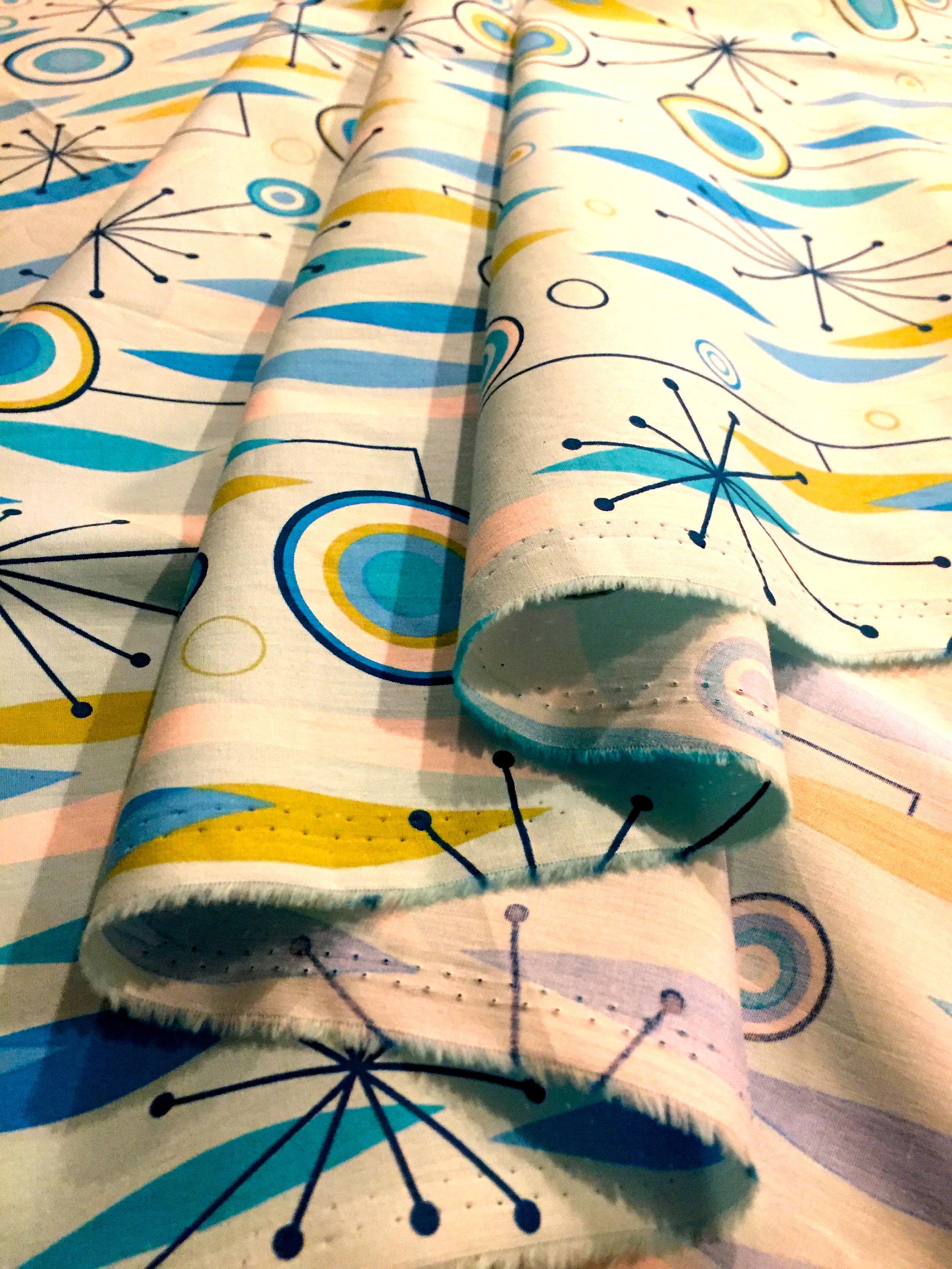 Fab 50s Atomic MCM Fabric/ George Jetson Chic Cotton Yardage for Home ...