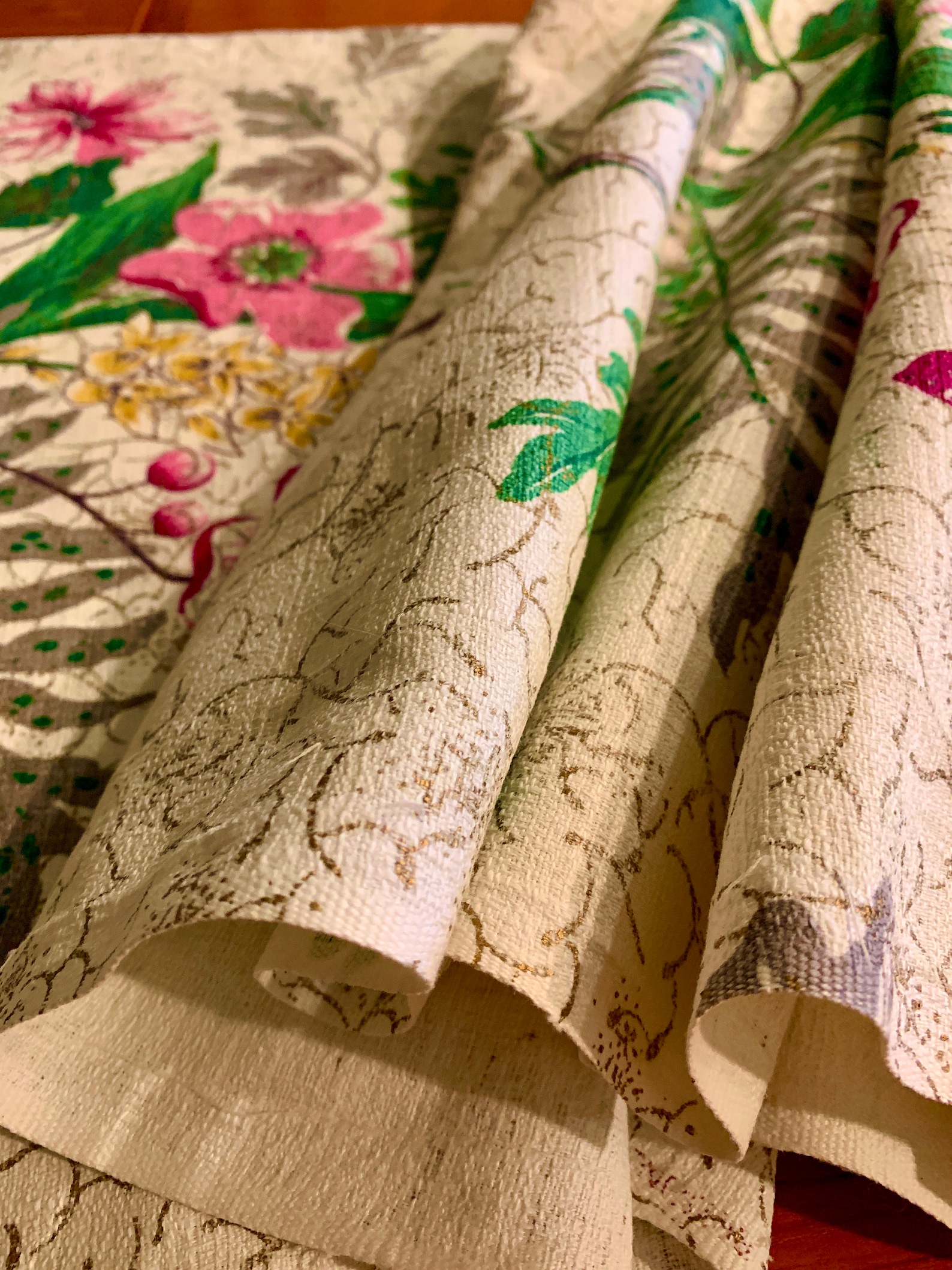 1940s Floral Barkcloth Fabric: Hollywood Glam Decor, 46"x84" - Etsy