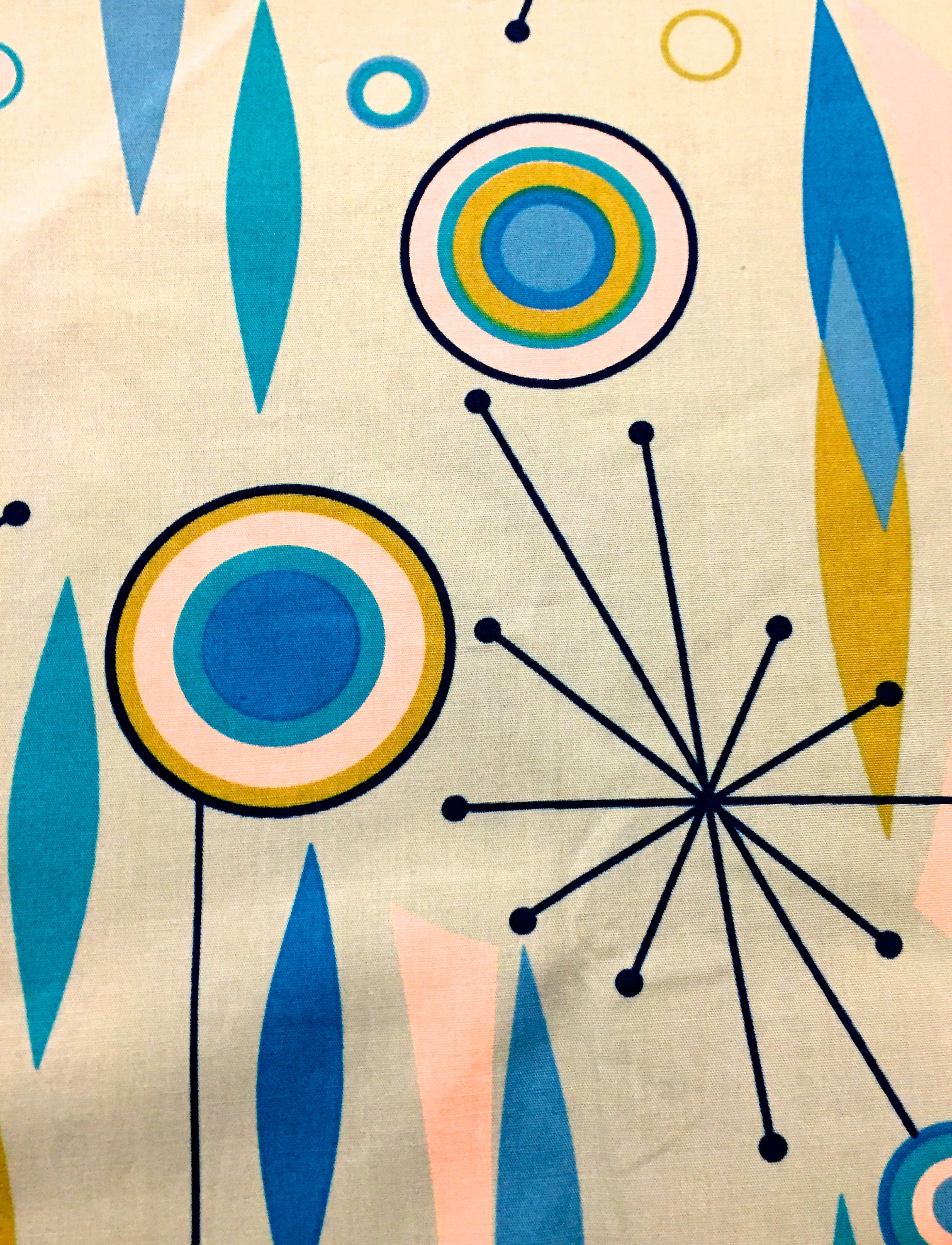 Fab 50s Atomic MCM Fabric/ George Jetson Chic Cotton Yardage for Home ...