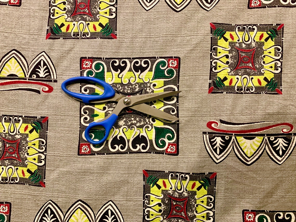 50s Mid Century Mod Atomic Tiki Fabric/ Eames Era Abstract | Etsy