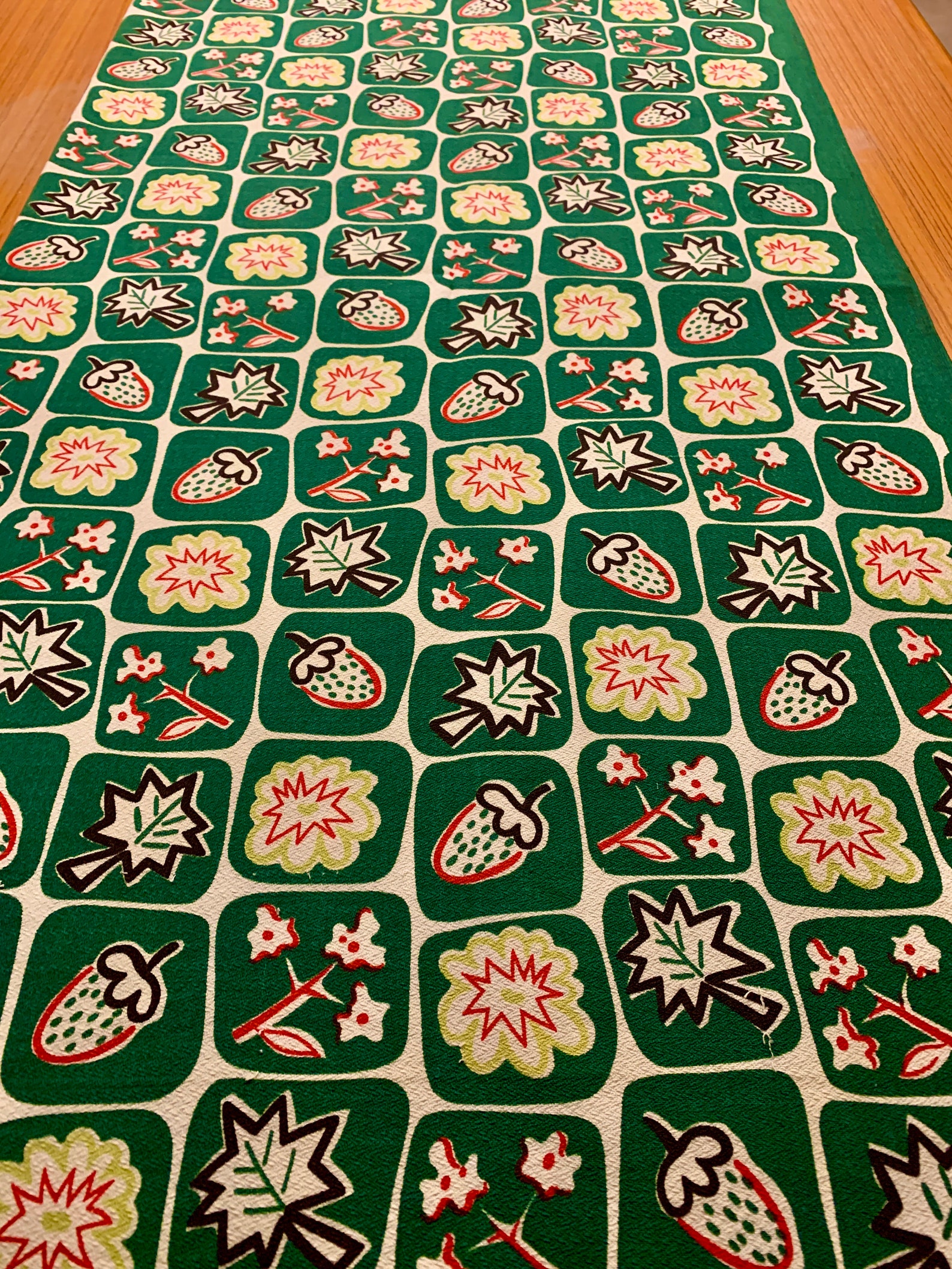 Vintage 1950s Wacky Botanical Barkcloth Fabric/ Cotton - Etsy