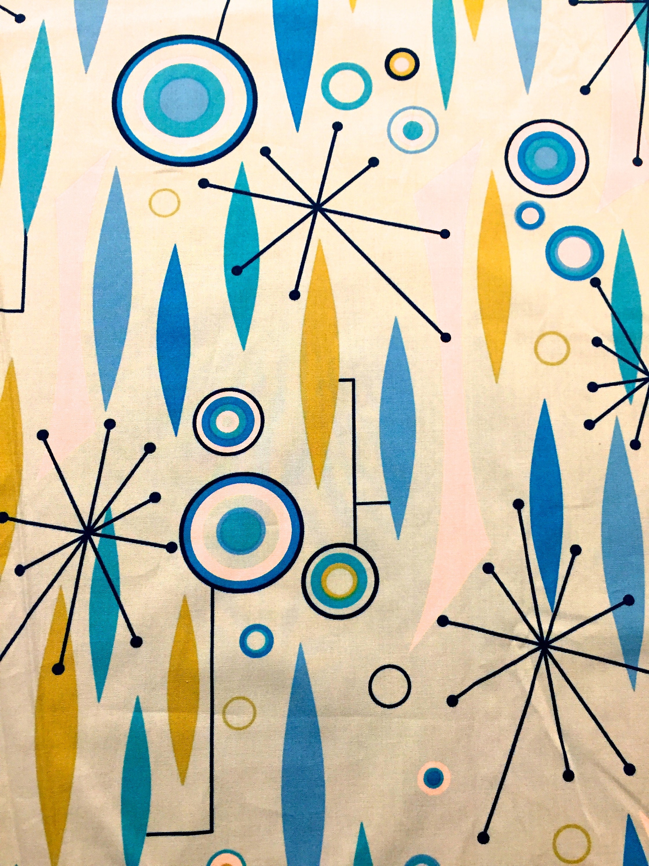 Fab 50s Atomic MCM Fabric/ George Jetson Chic Cotton Yardage for Home ...