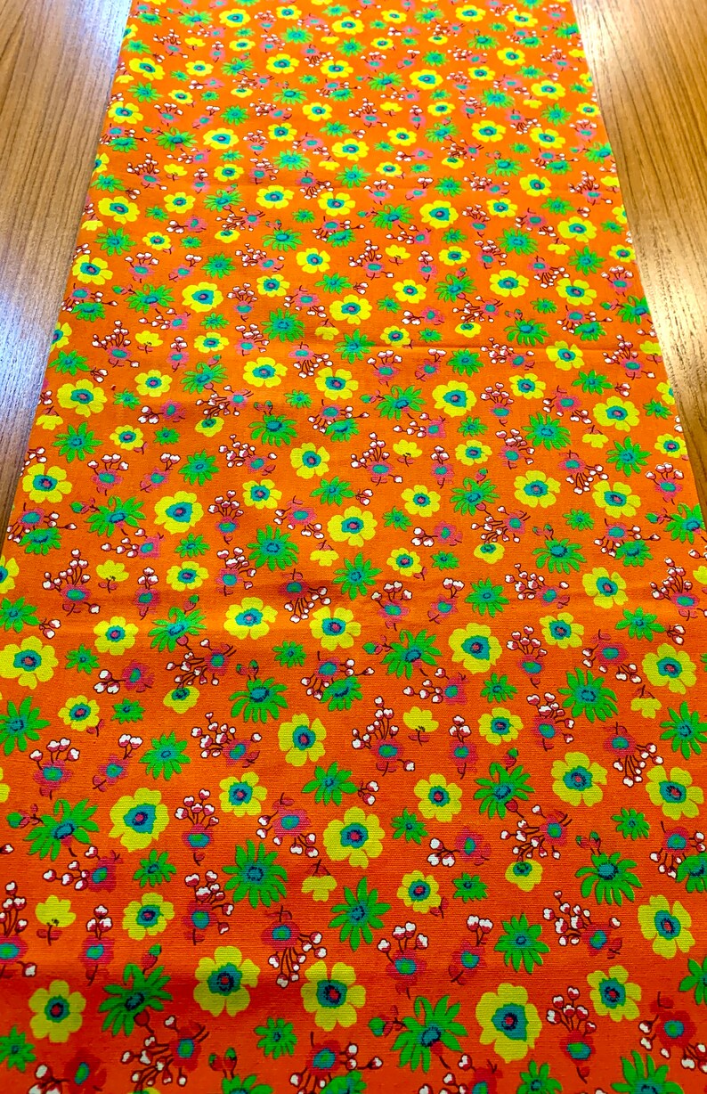 Vintage 60s Floral Cotton Fabric: Hippie Boho Decor - Etsy