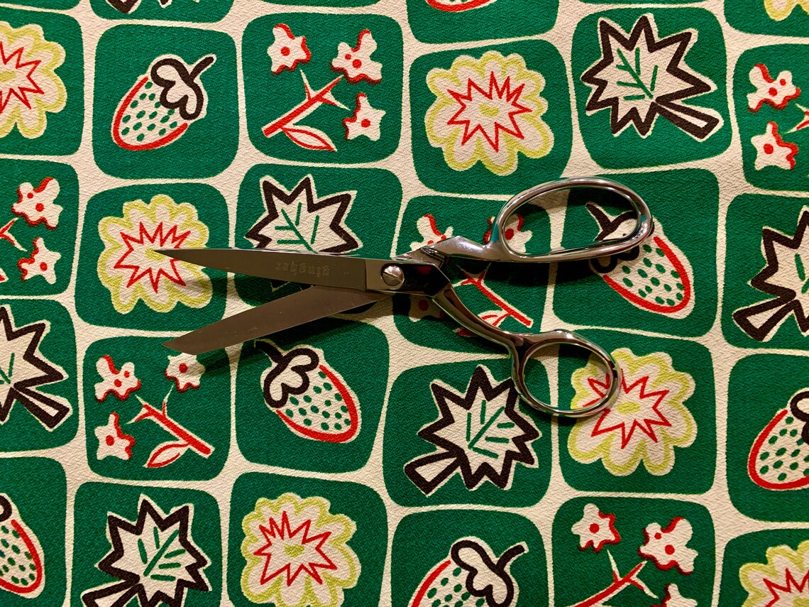 Vintage 1950s Wacky Botanical Barkcloth Fabric/ Cotton - Etsy