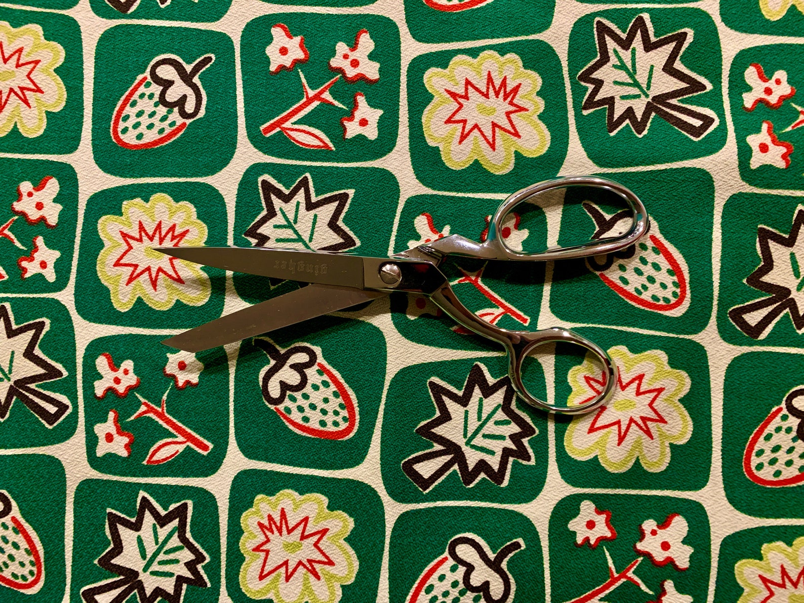 Vintage 1950s Wacky Botanical Barkcloth Fabric/ Cotton - Etsy