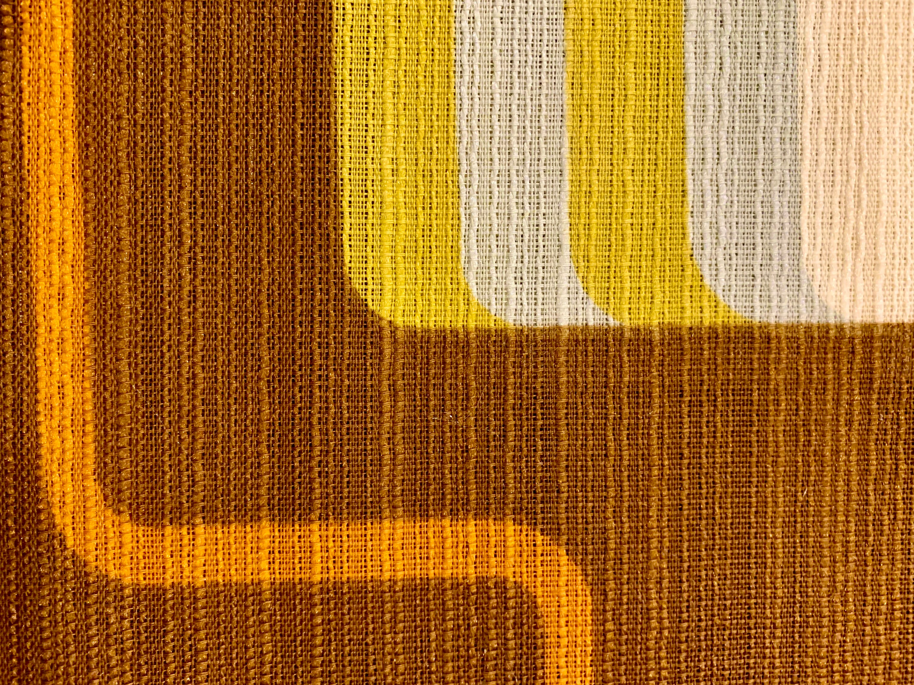 Mod 70s Hippie Fabric with an Abstract Stripe Design/ Fab Polyester ...