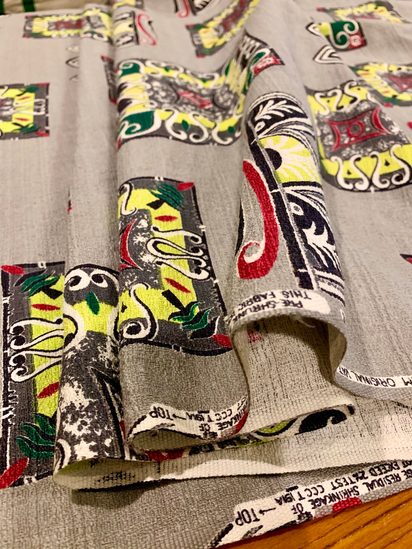 50s Mid Century Mod Atomic Tiki Fabric/ Eames Era Abstract | Etsy