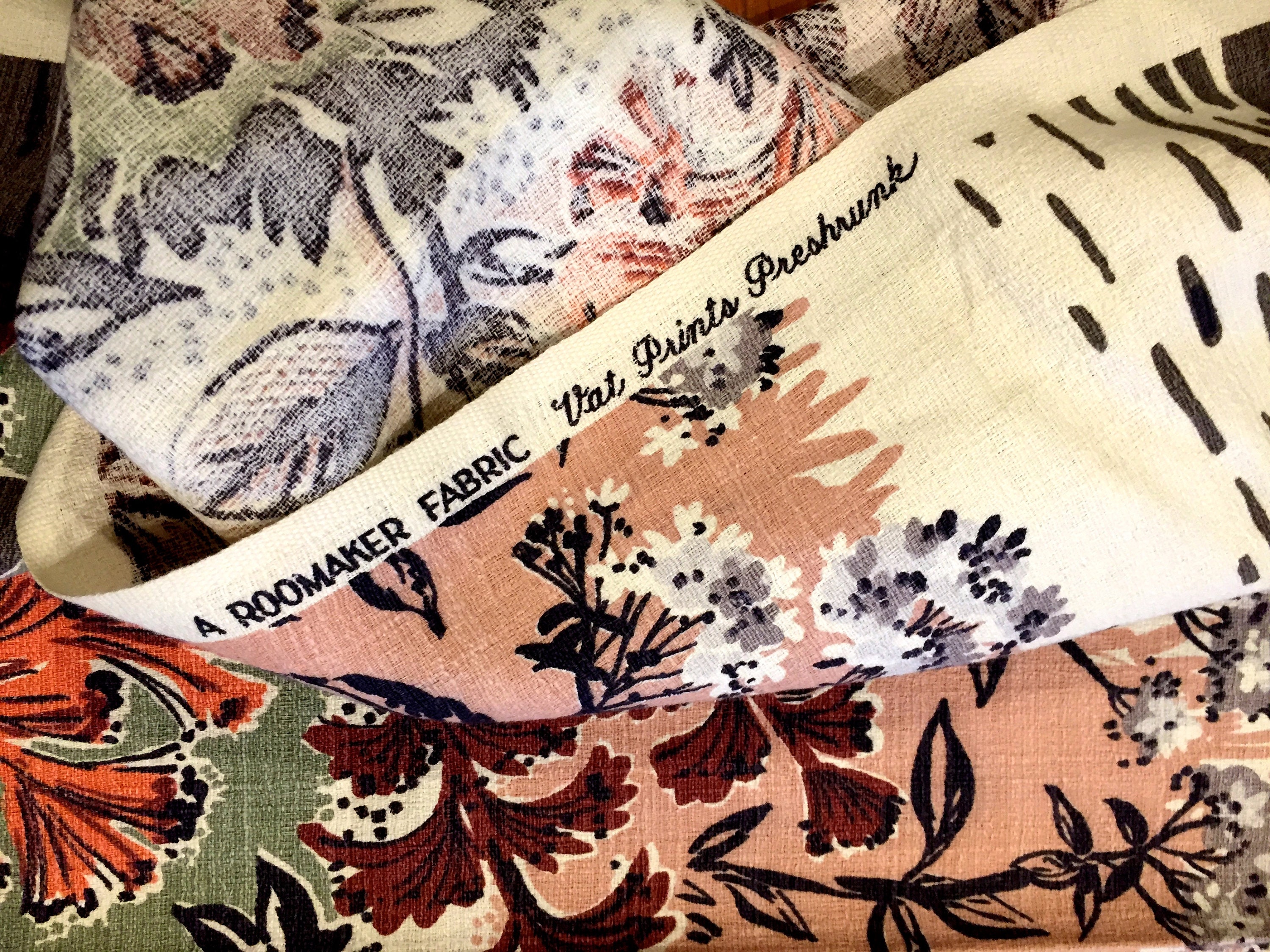 Spectacular 50s Woodland Design Vintage Barkcloth Upholstery Fabric by ...