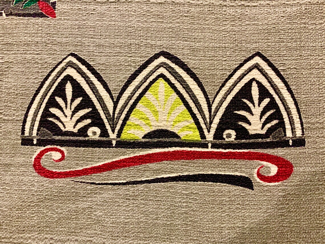 50s Mid Century Mod Atomic Tiki Fabric/ Eames Era Abstract | Etsy