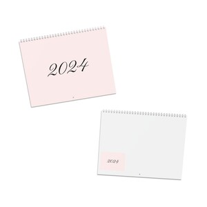 Wall Calendar, Cute Bow Design for 2025, Pink Aesthetic Decor, Monthly ...