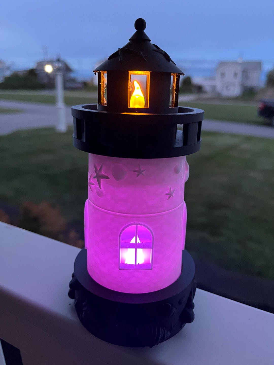 Lighthouse Tealight Holder: Coastal Beach House Gift Candle Night Light ...