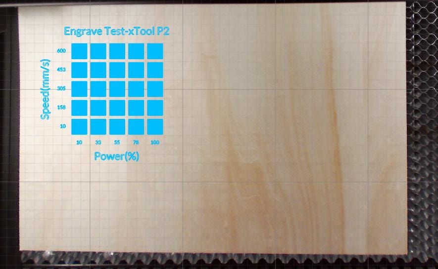 Xtool P2 Test Grid acrylic, Wood, Slate - Etsy