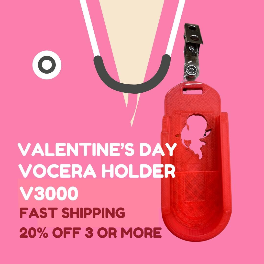 Valentine Vocera Holder, Pink Vocera Holder, Custom Vocera Clip, Doctor ...