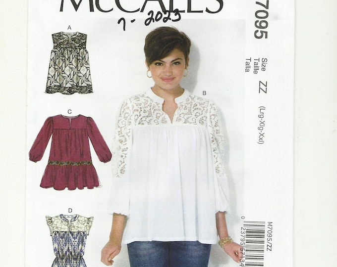 Misses Tops and Tunics Sewing Pattern, Mccall's M7095, Loose-fitting ...