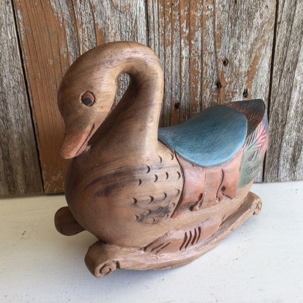 Carved Wood Goose - Etsy