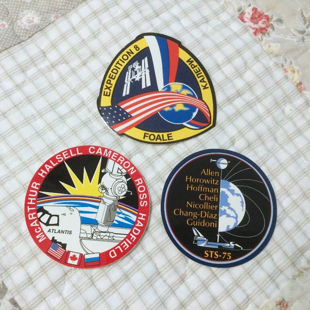 3 NASA Space Decals, Johnson Space Center Souvenir, Astronaut ...