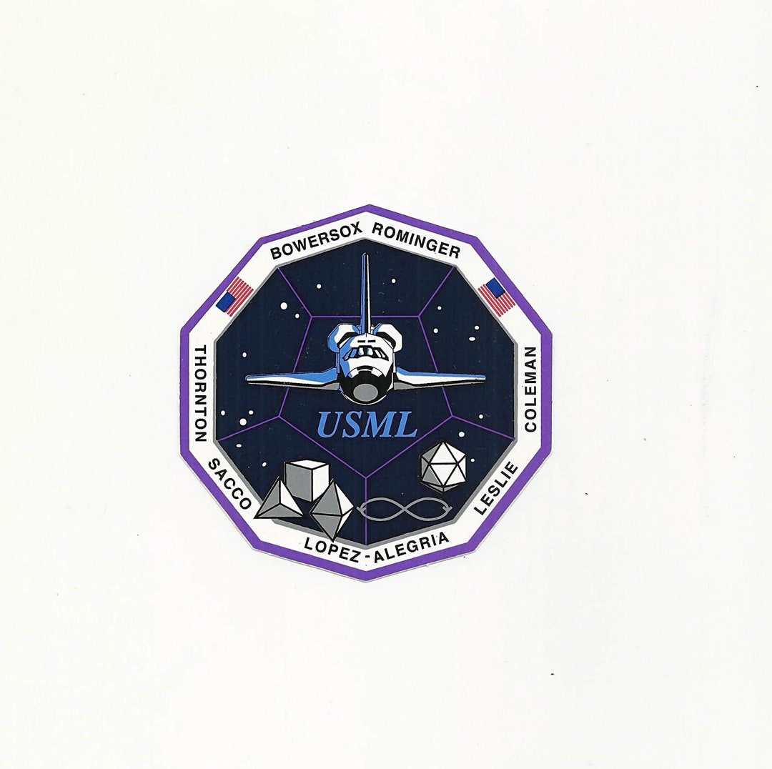 NASA Crew Patch Decal, STS-73, Johnson Space Center Souvenir, Astronaut ...