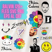 J Balvin Face Flower SVG - Etsy