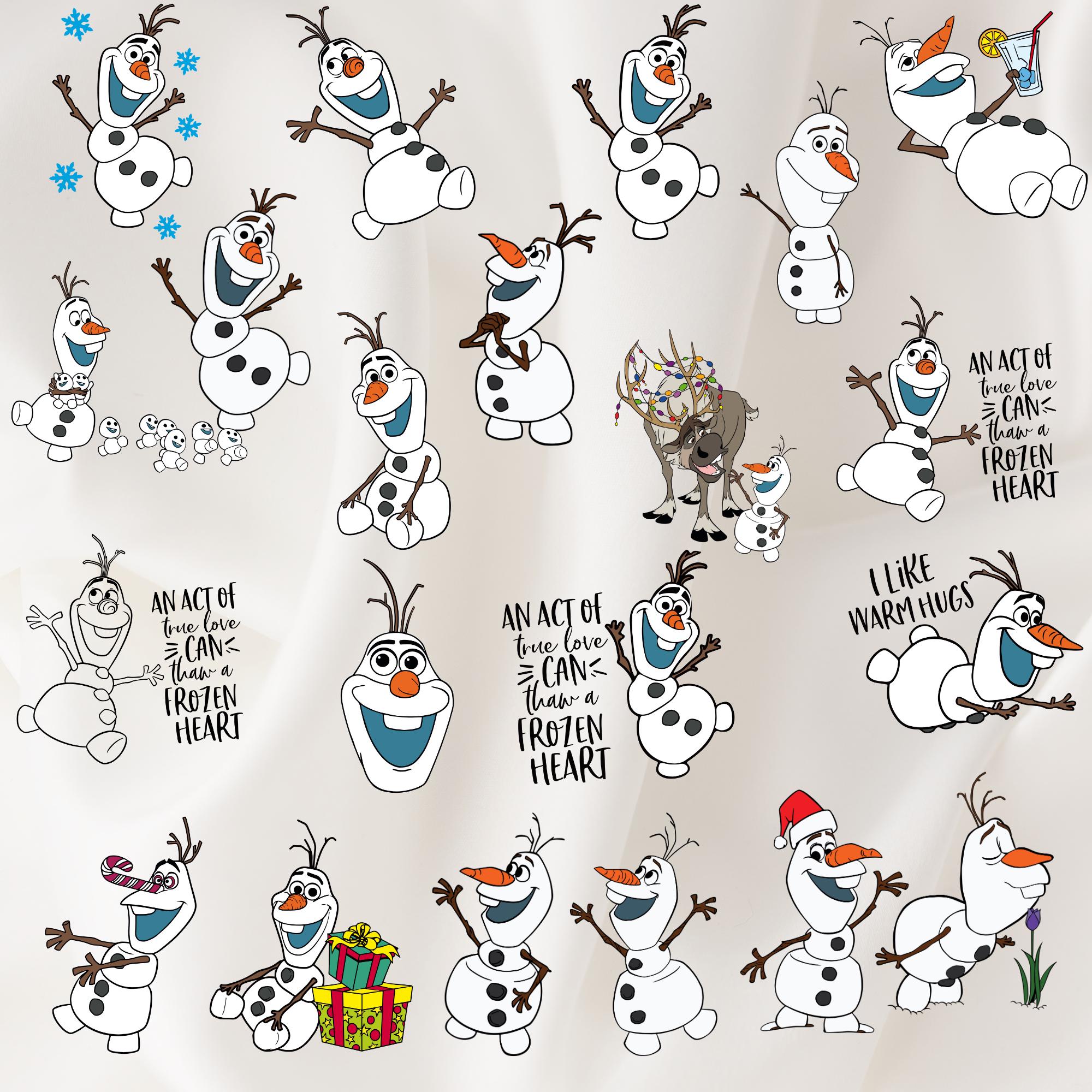Olaf Svg Bundle, Frozen Svg, Christmas Svg, Olaf Svg, Olaf Svg Layered ...