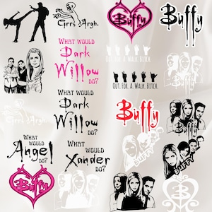 Buffy the Vampire Slayer SVG Files, 90s TV Show Clipart - Etsy
