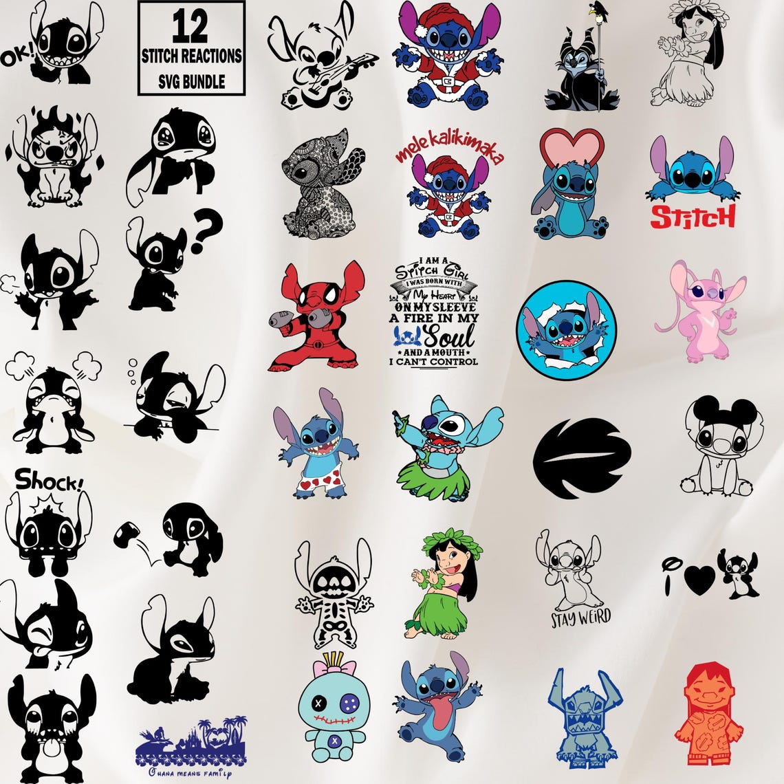 Lilo et Stitch Svg, Lilo et Stitch Png, Lilo et Stitch Clipart Bundle ...