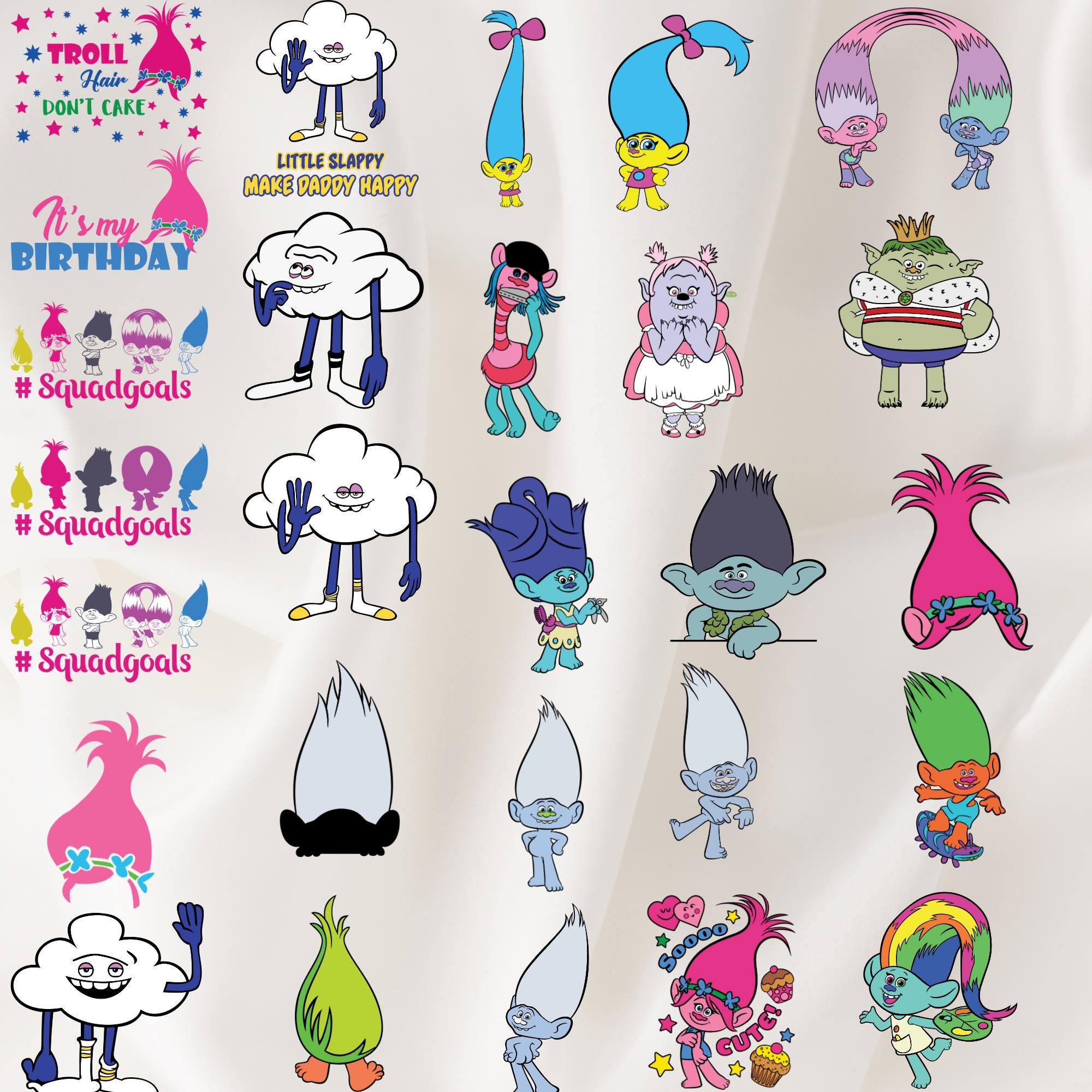 Trolls Svg Bundle, Trolls Png, Trolls Font, Trolls Alphabet, Cricut ...