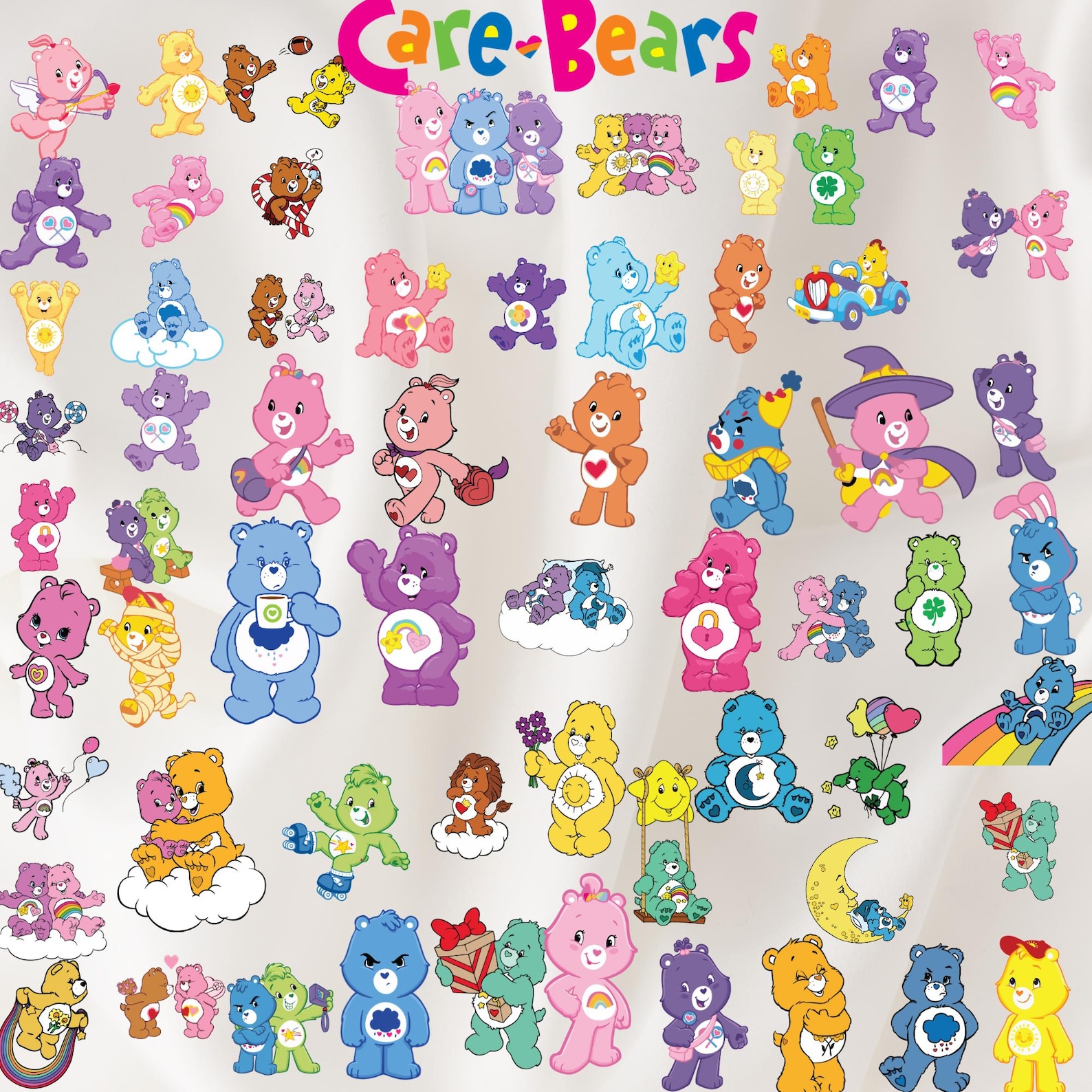 Care Bears SVG Bundle, Care Bears Font Svg, Belly Badges Svg Files ...